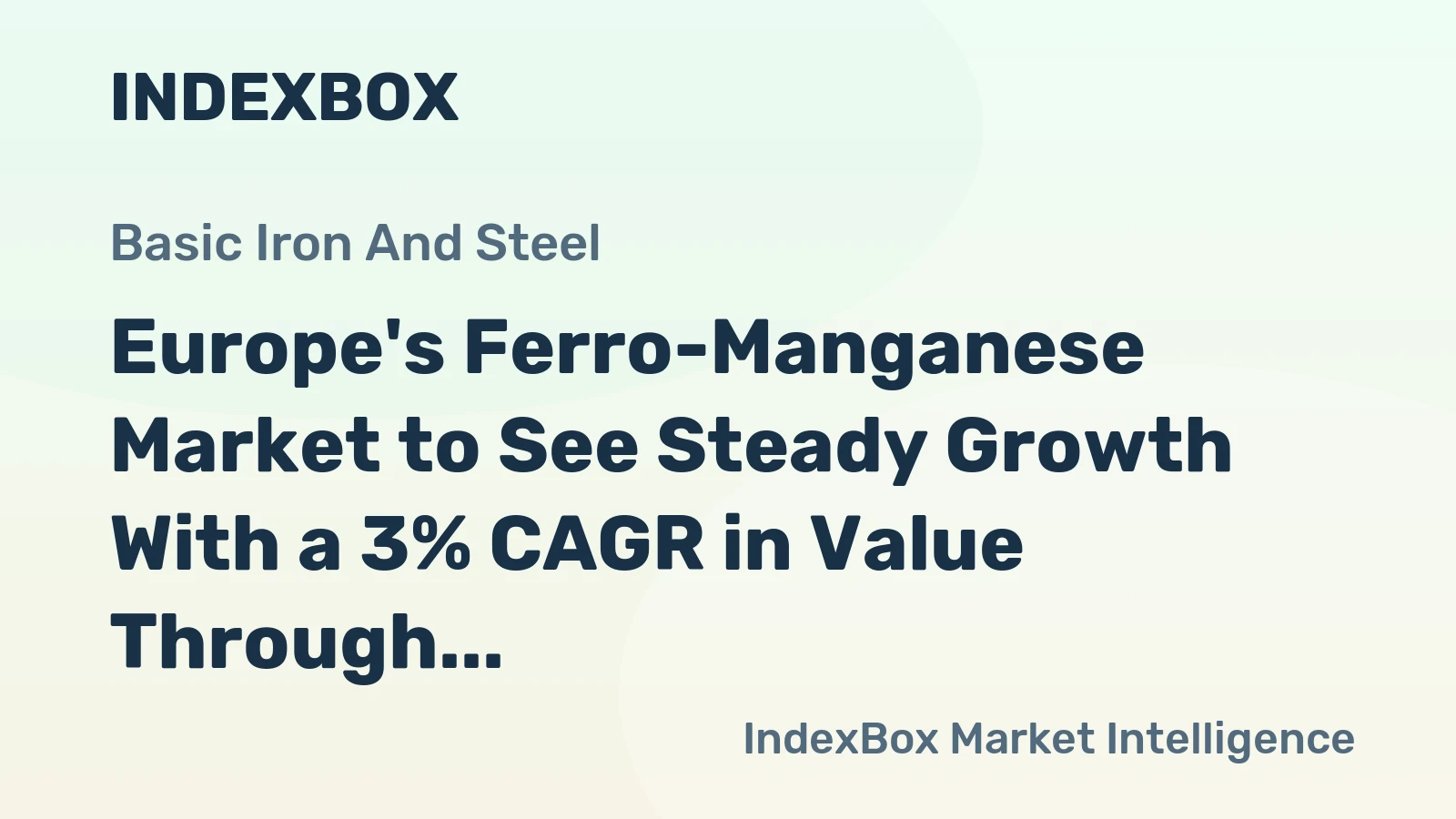 Europe's Ferro-Manganese Market to See Steady Growth With a 3% CAGR in Value Through 2035