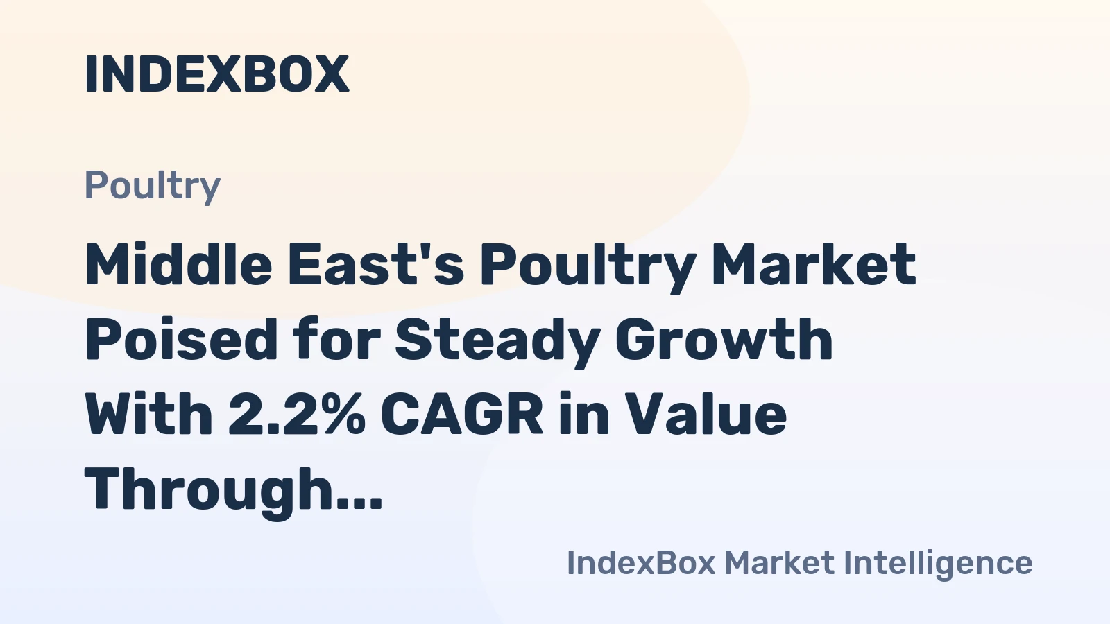 Middle East's Poultry Market Poised for Steady Growth With 2.2% CAGR in Value Through 2035
