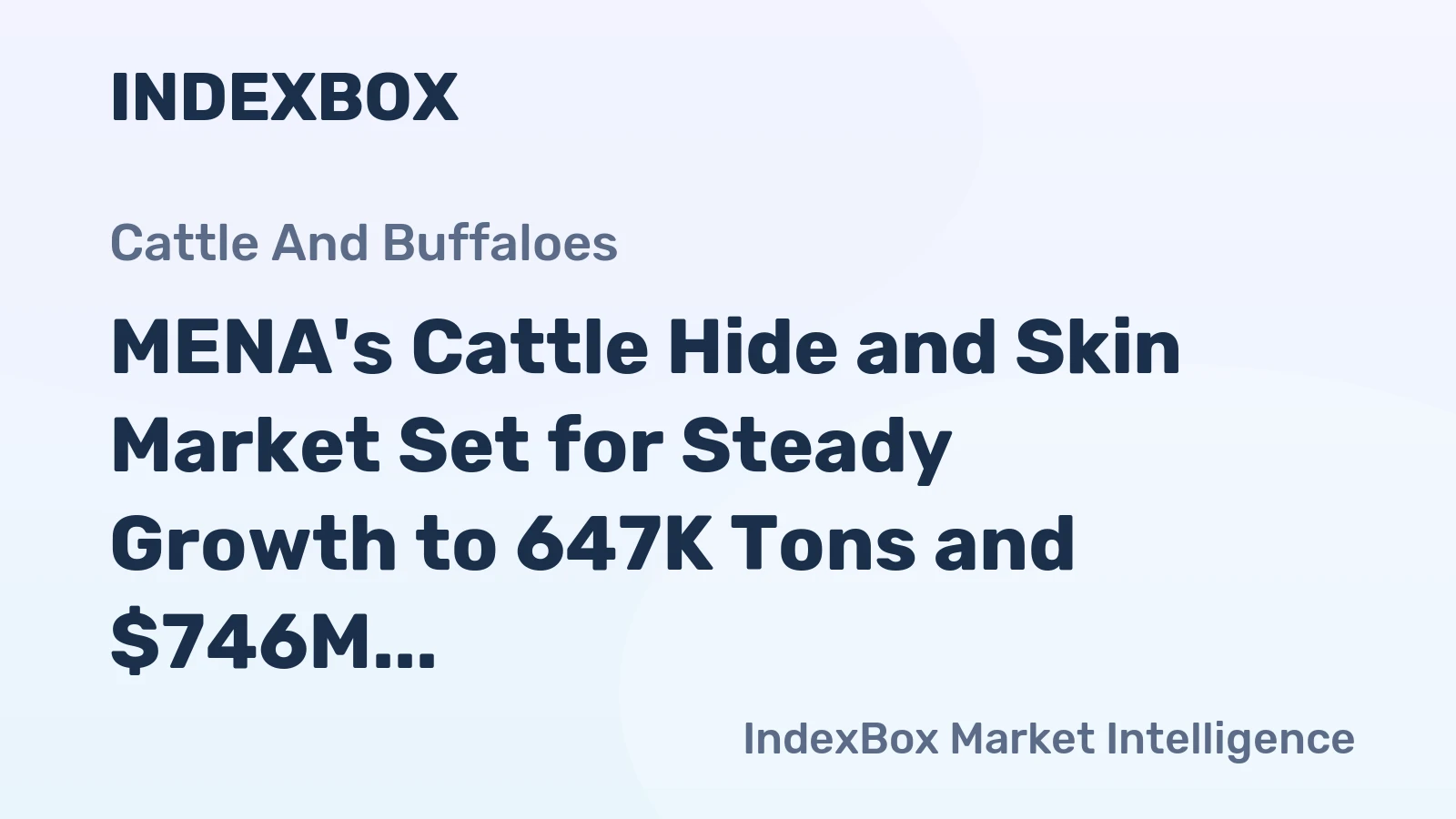 MENA's Cattle Hide and Skin Market Set for Steady Growth to 647K Tons and $746M by 2035