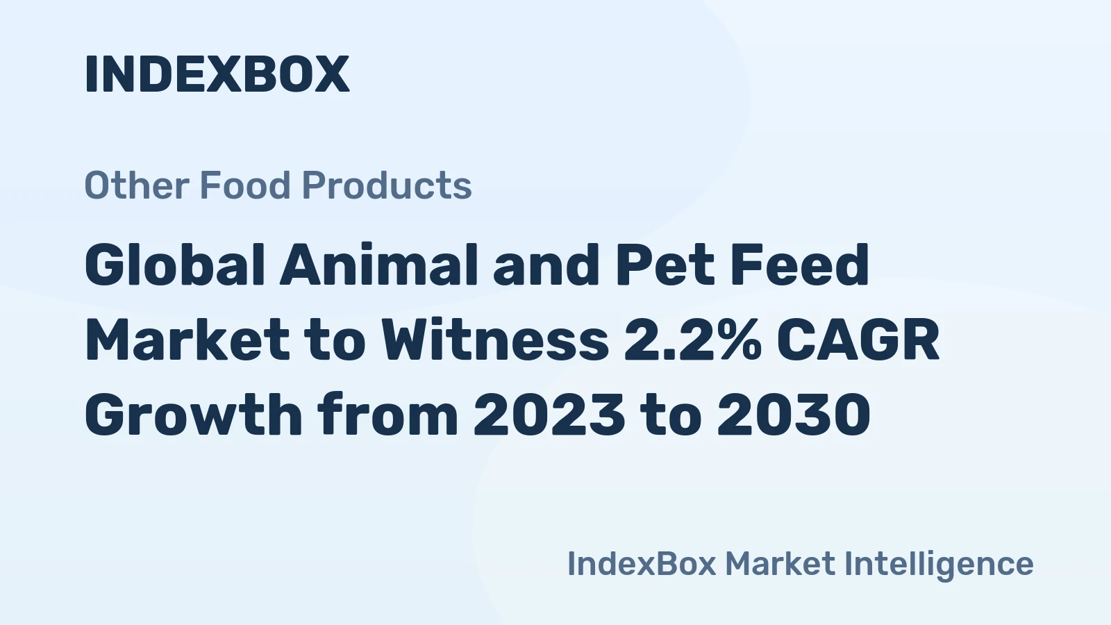Global Animal and Pet Feed Market to Witness 2.2% CAGR Growth from 2023 to 2030