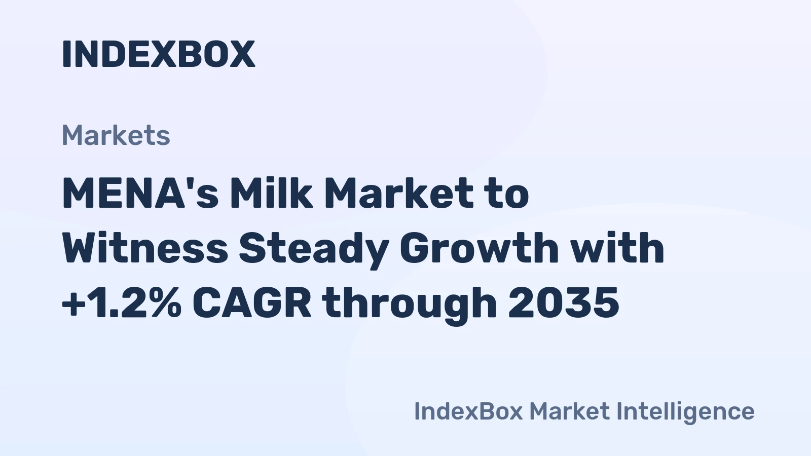 MENA's Milk Market to Witness Steady Growth with +1.2% CAGR through 2035