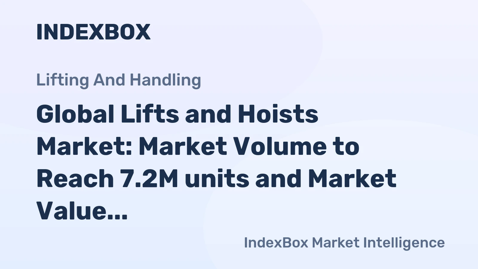 Global Lifts and Hoists Market: Market Volume to Reach 7.2M units and Market Value to Hit $59.9B by 2035