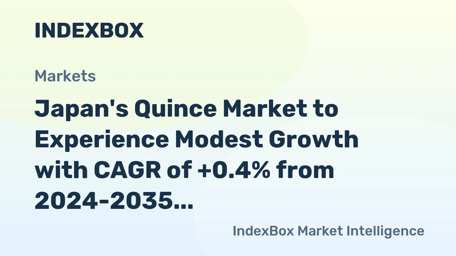 Japan's Quince Market to Experience Modest Growth with CAGR of +0.4% from 2024-2035
