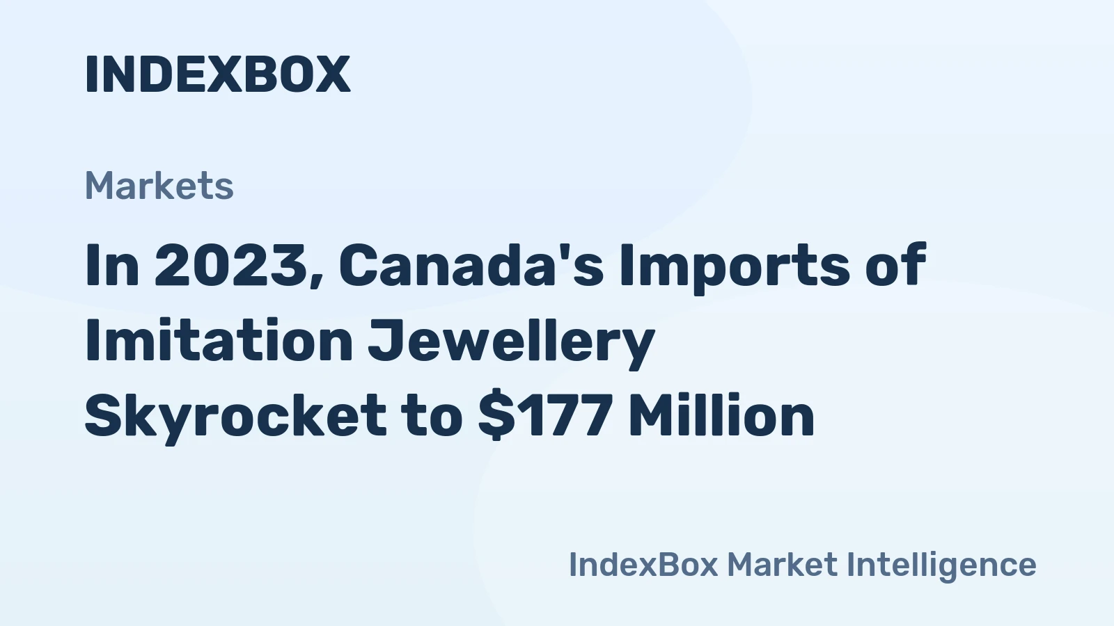 In 2023, Canada's Imports of Imitation Jewellery Skyrocket to $177 Million