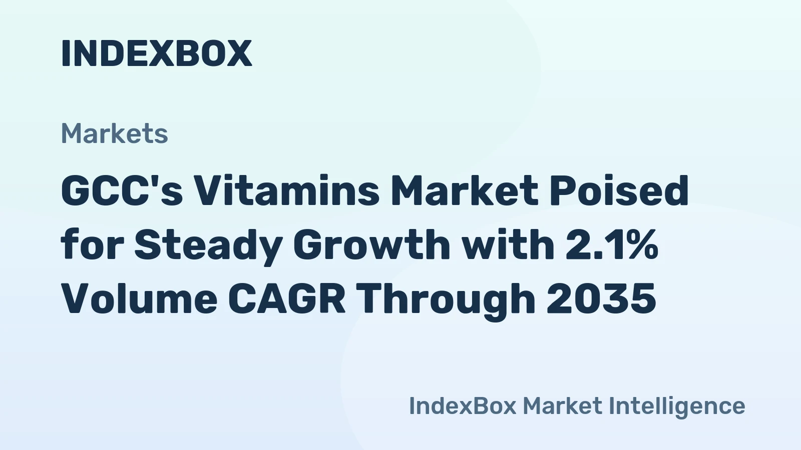 GCC's Vitamins Market Poised for Steady Growth with 2.1% Volume CAGR Through 2035