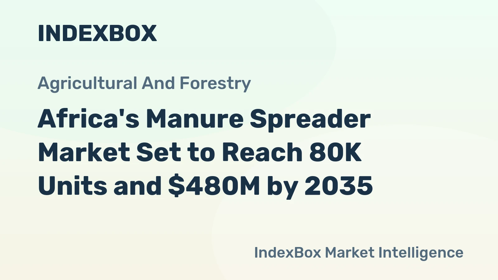Africa's Manure Spreader Market Set to Reach 80K Units and $480M by 2035