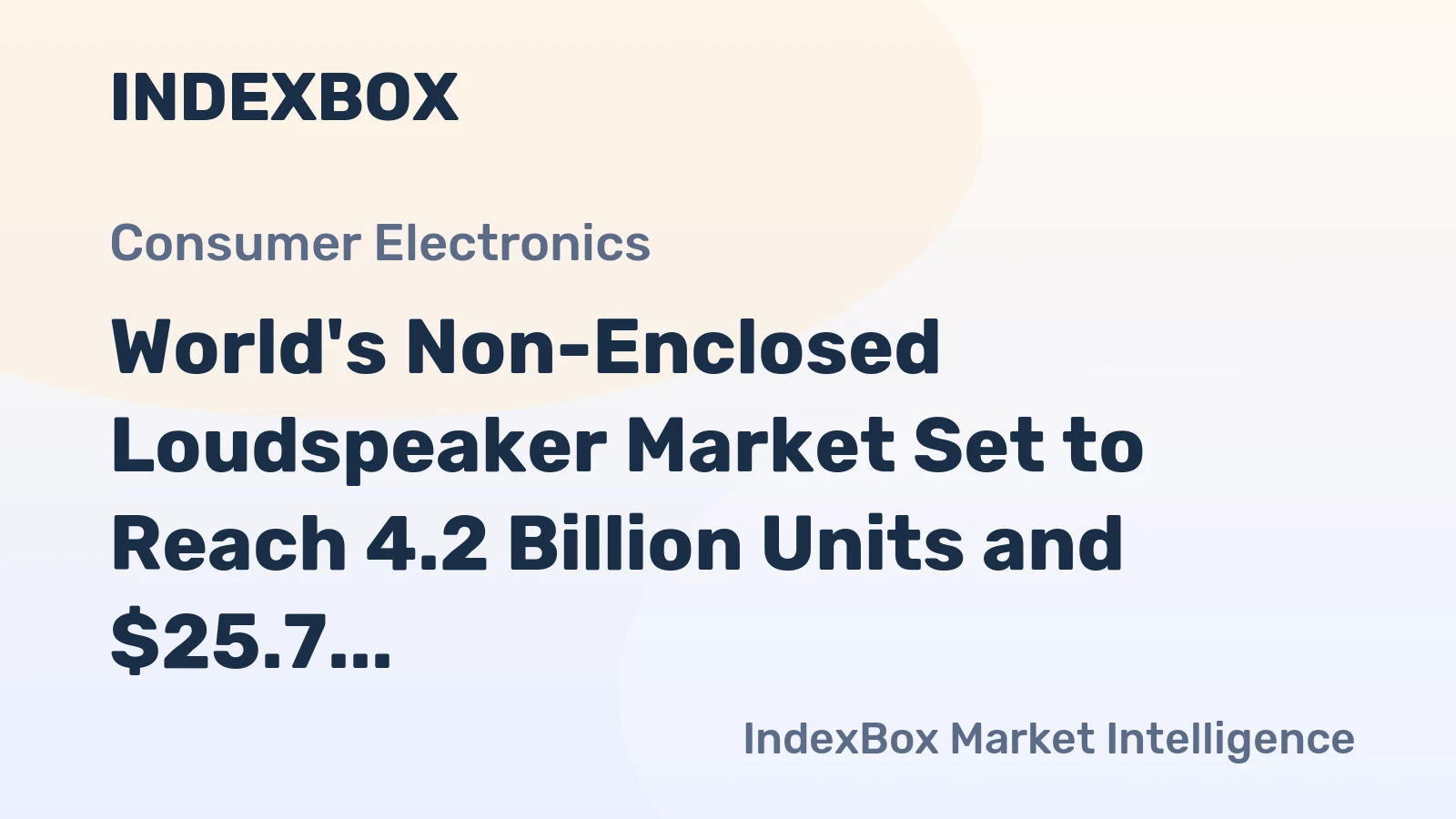 World's Non-Enclosed Loudspeaker Market Set to Reach 4.2 Billion Units and $25.7 Billion by 2035