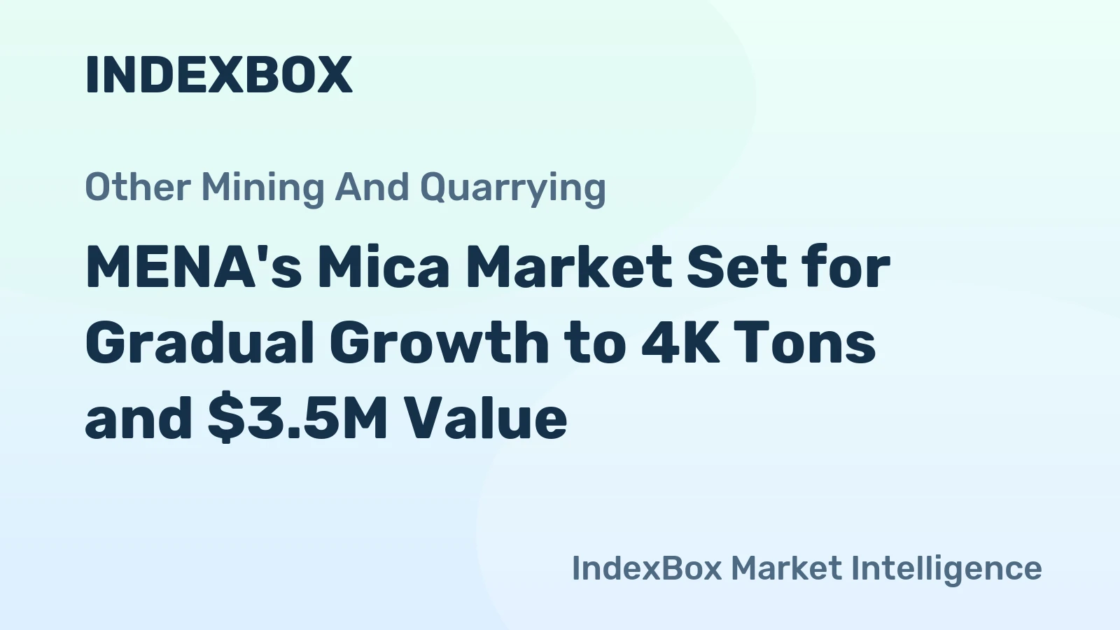 MENA's Mica Market Set for Gradual Growth to 4K Tons and $3.5M Value