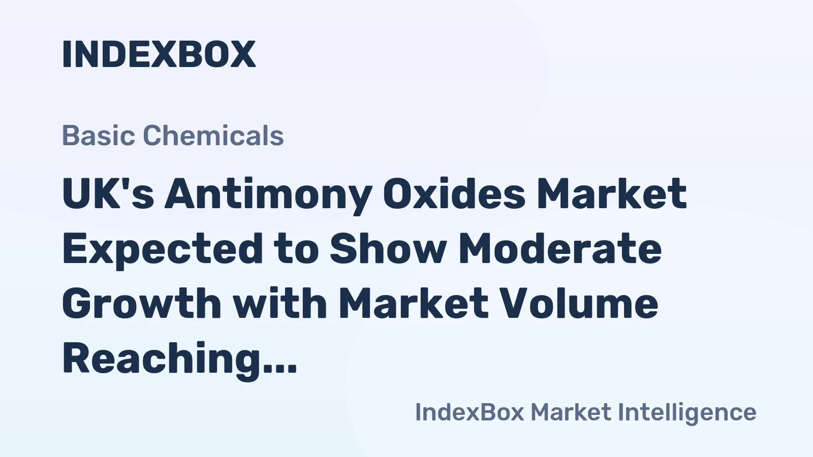 UK's Antimony Oxides Market Expected to Show Moderate Growth with Market Volume Reaching 1.1K tons and Market Value Reaching $18M by 2035