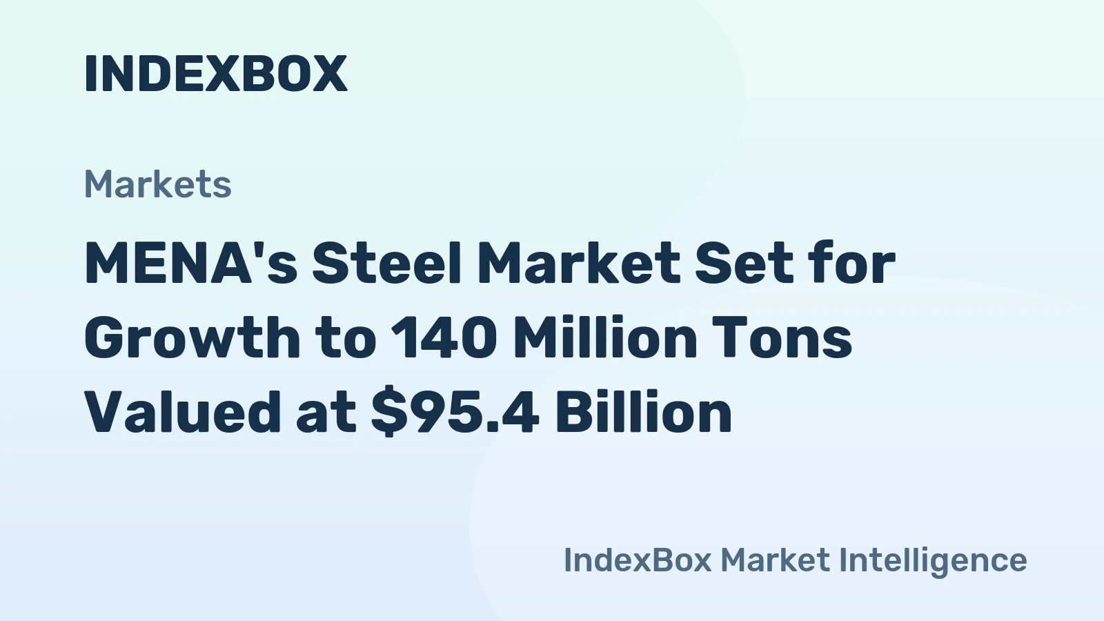 MENA's Steel Market Set for Growth to 140 Million Tons Valued at $95.4 Billion