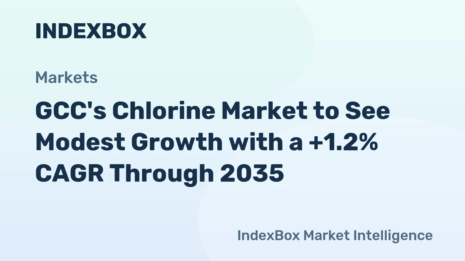 GCC's Chlorine Market to See Modest Growth with a +1.2% CAGR Through 2035
