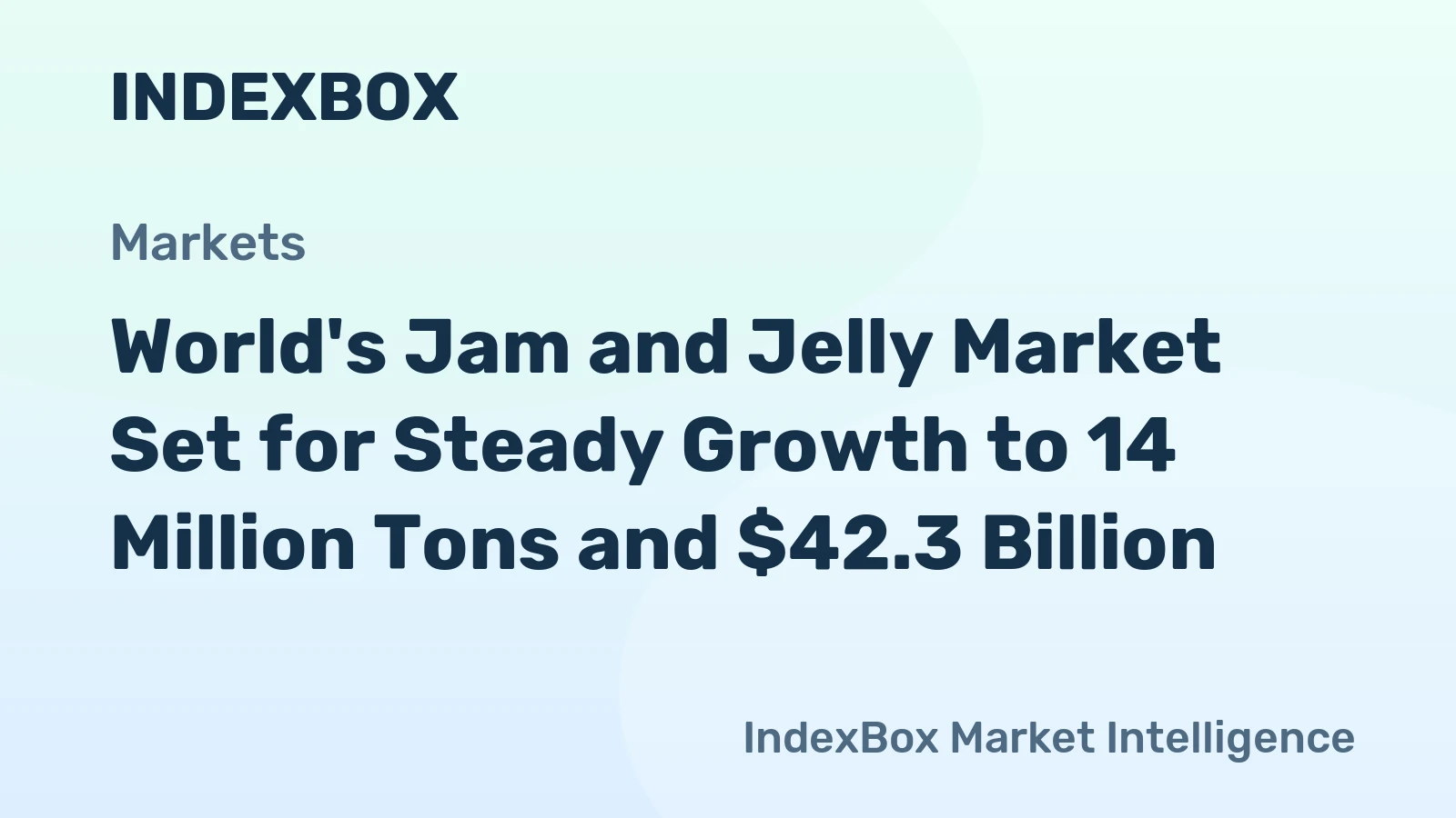World's Jam and Jelly Market Set for Steady Growth to 14 Million Tons and $42.3 Billion
