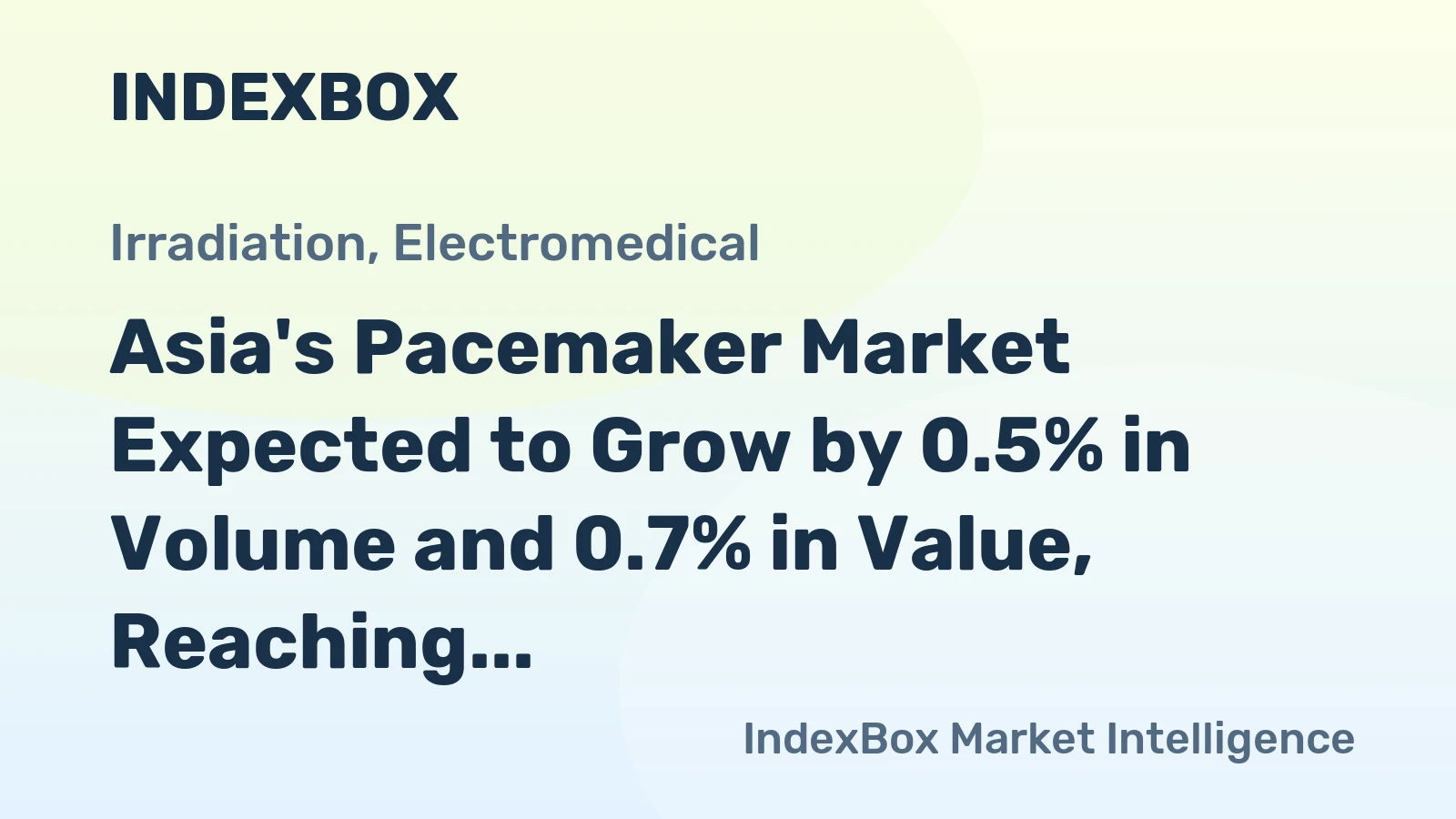 Asia's Pacemaker Market Expected to Grow by 0.5% in Volume and 0.7% in Value, Reaching 6.6M Units and $6.9B by 2035