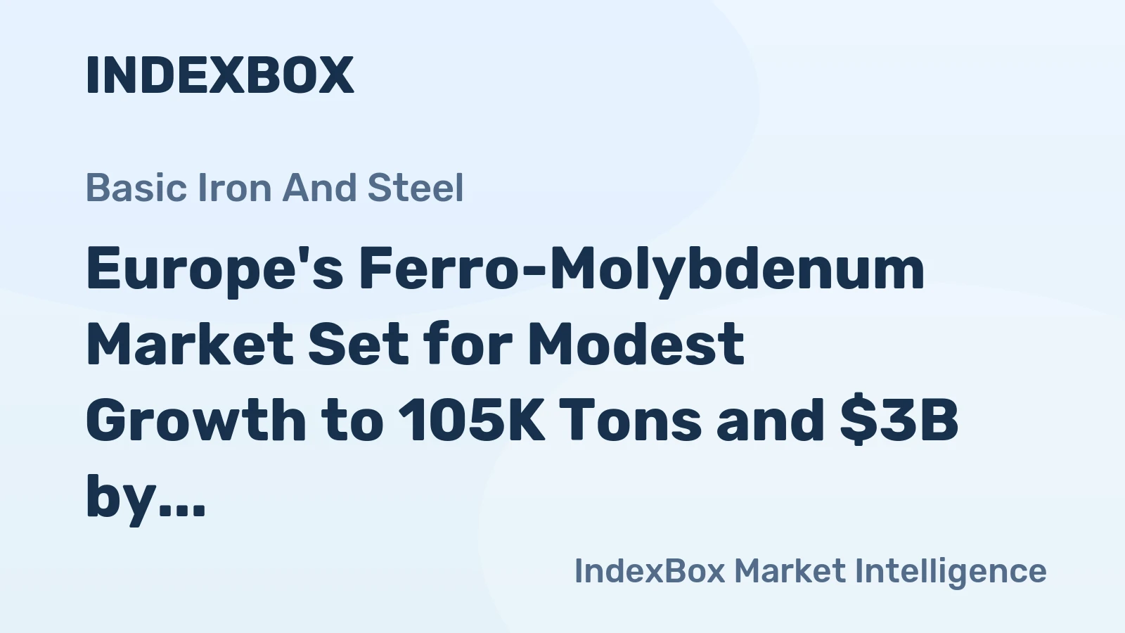Europe's Ferro-Molybdenum Market Set for Modest Growth to 105K Tons and $3B by 2035