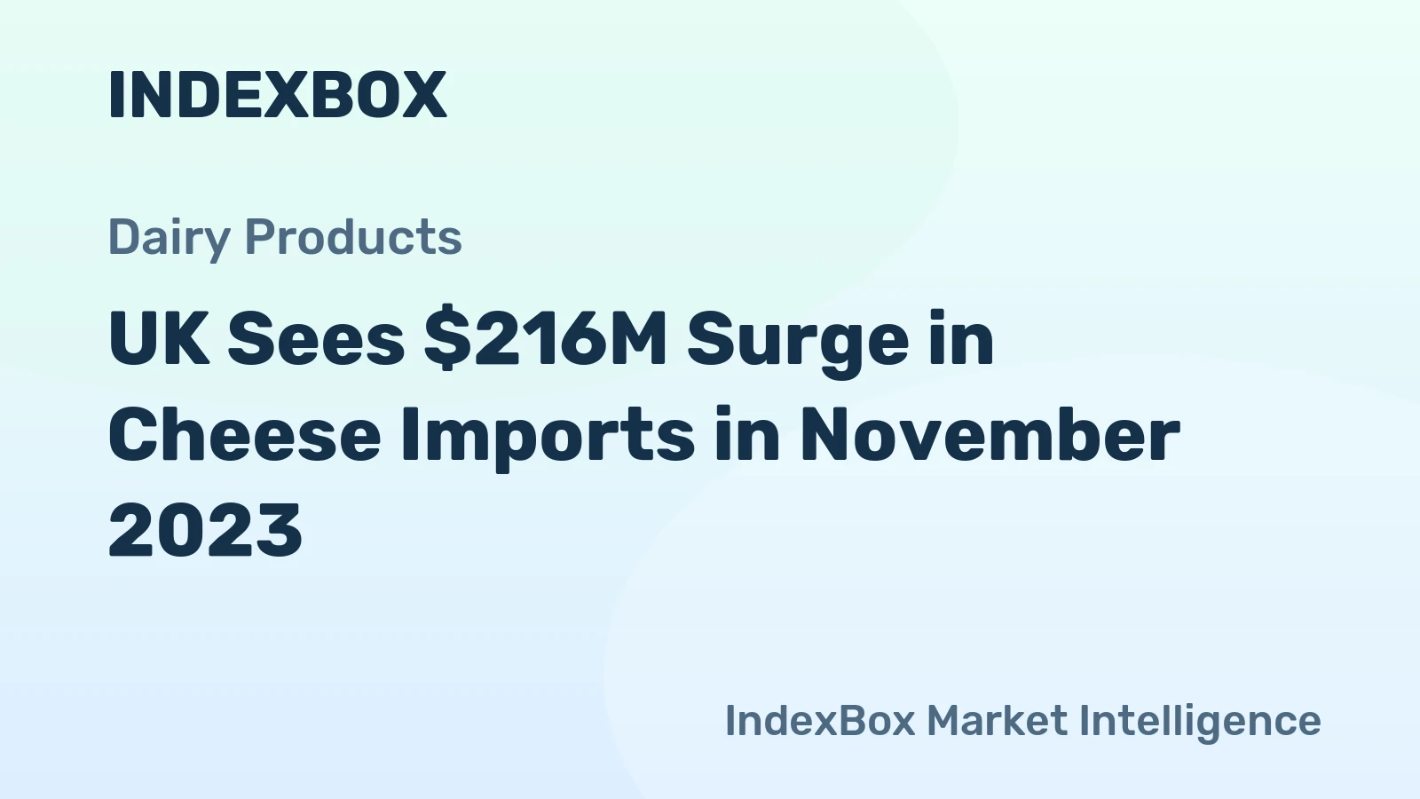 UK Sees $216M Surge in Cheese Imports in November 2023