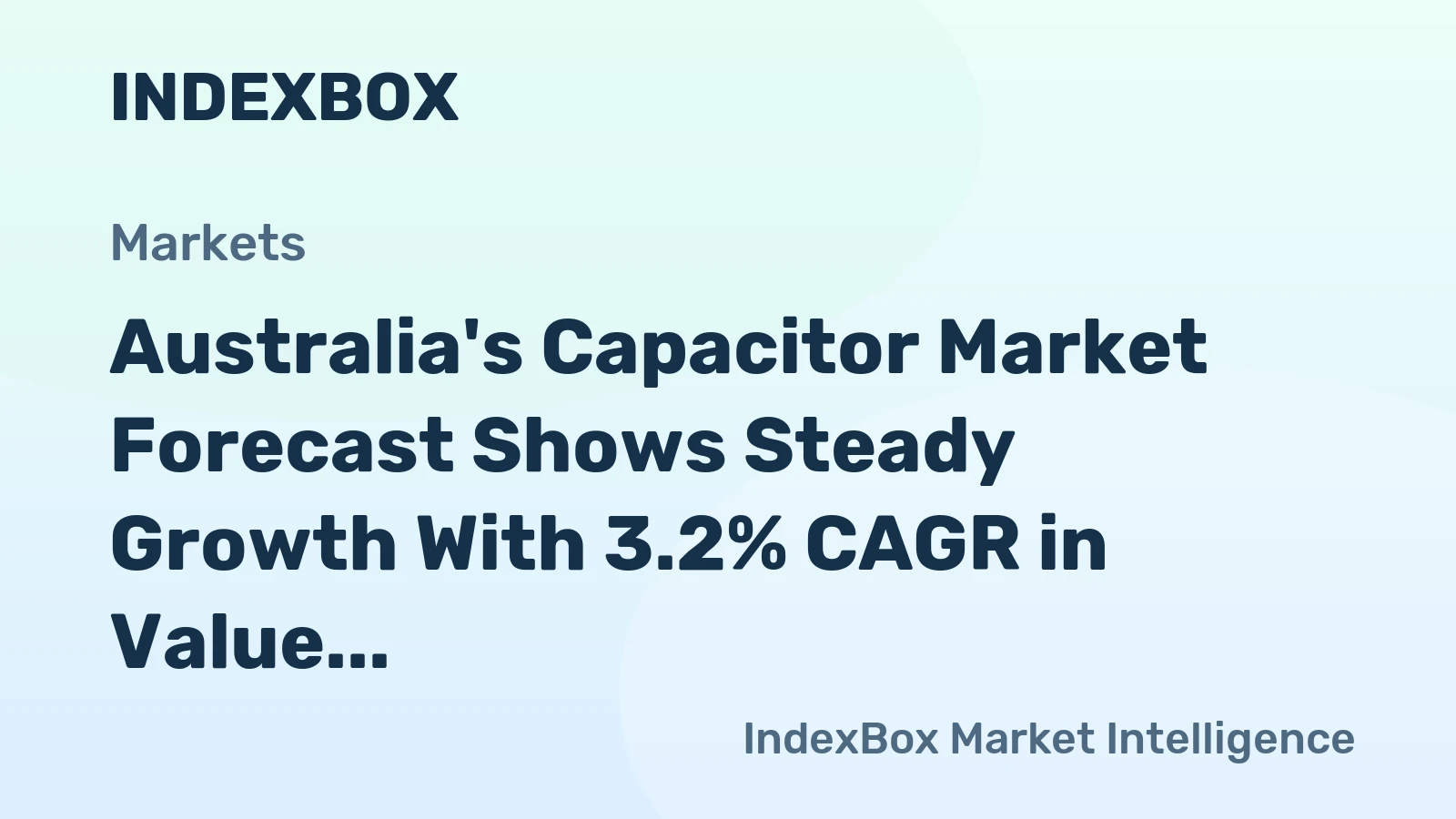 Australia's Capacitor Market Forecast Shows Steady Growth With 3.2% CAGR in Value Through 2035