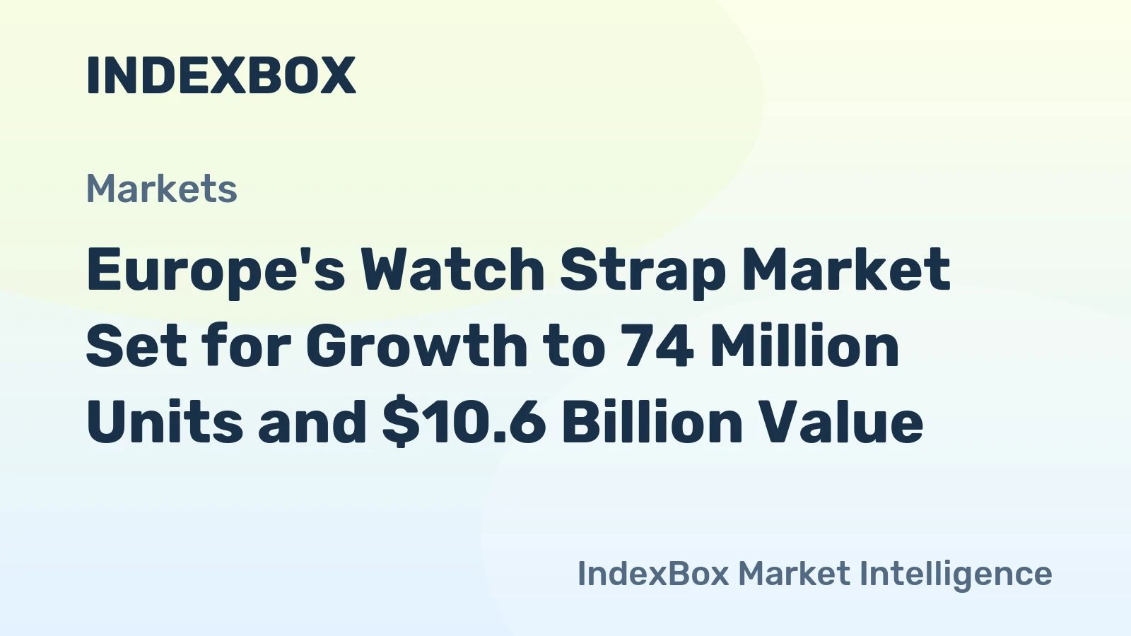 Europe's Watch Strap Market Set for Growth to 74 Million Units and $10.6 Billion Value