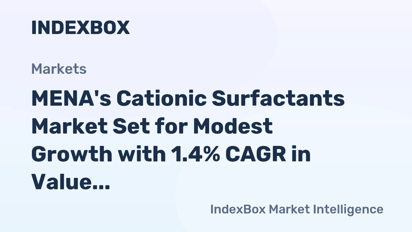 MENA's Cationic Surfactants Market Set for Modest Growth with 1.4% CAGR in Value Through 2035
