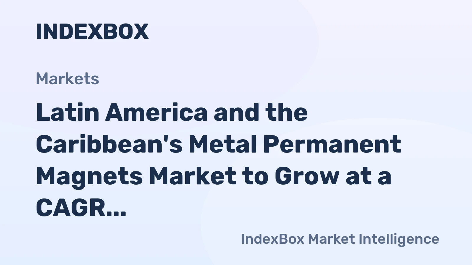 Latin America and the Caribbean's Metal Permanent Magnets Market to Grow at a CAGR of +0.4% from 2024 to 2035, Reaching 24K tons