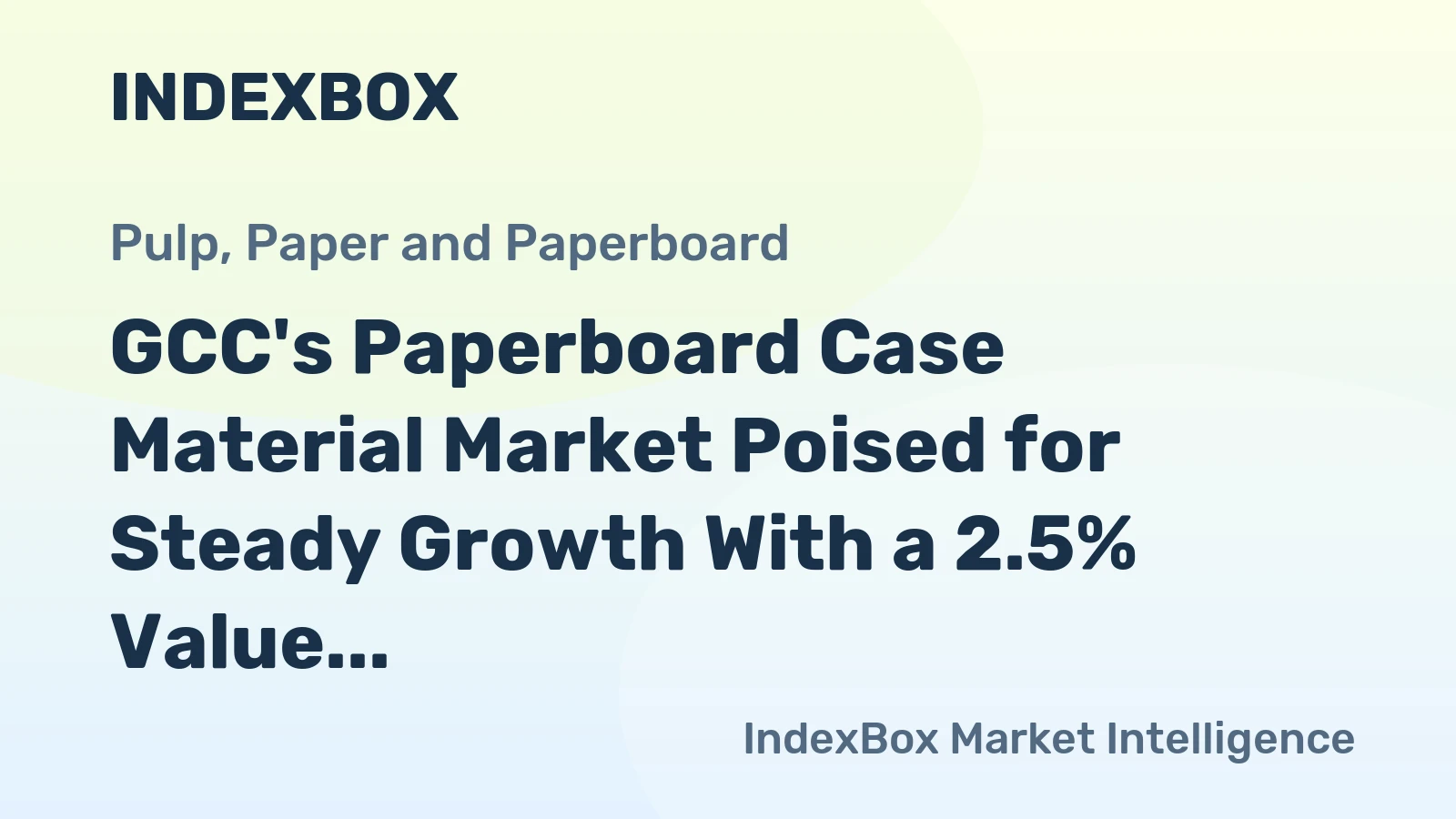 GCC's Paperboard Case Material Market Poised for Steady Growth With a 2.5% Value CAGR Through 2035