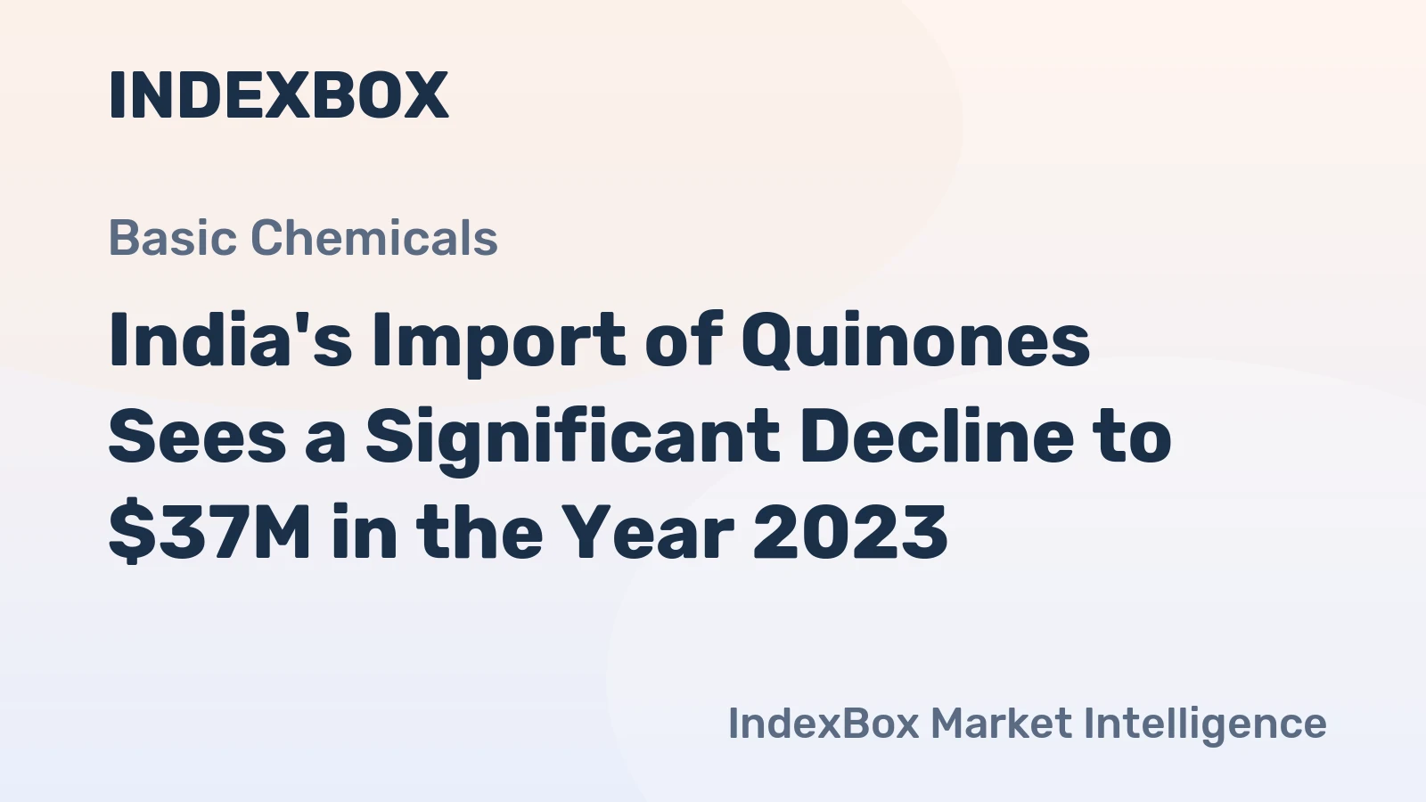 India's Import of Quinones Sees a Significant Decline to $37M in the Year 2023