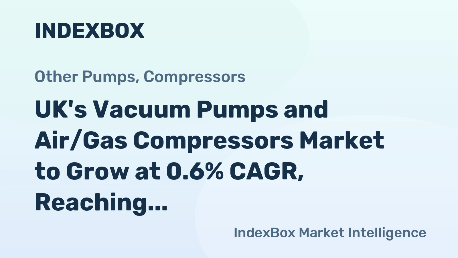 UK's Vacuum Pumps and Air/Gas Compressors Market to Grow at 0.6% CAGR, Reaching 14M Units by 2035