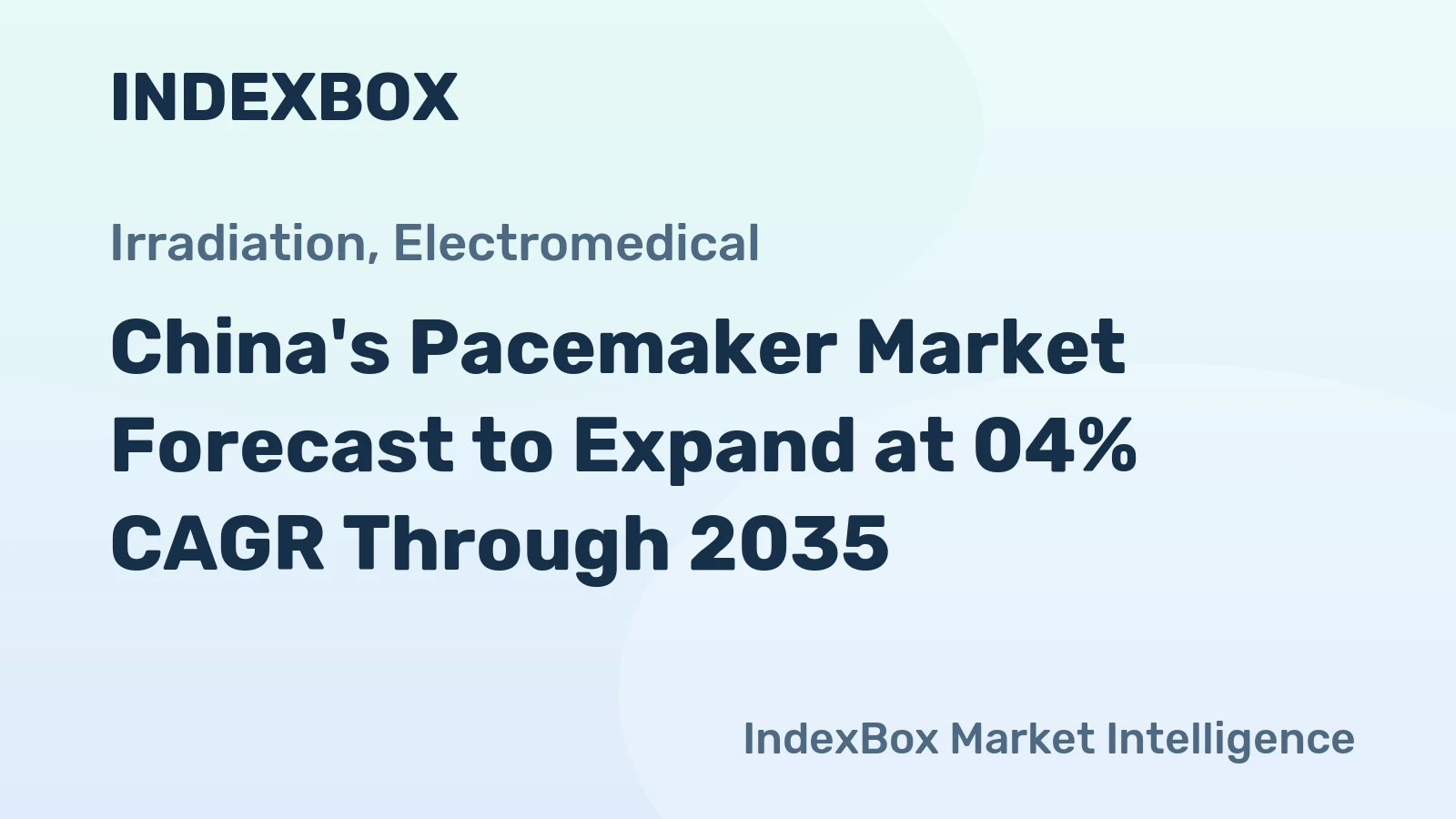 China's Pacemaker Market Forecast to Expand at 04% CAGR Through 2035