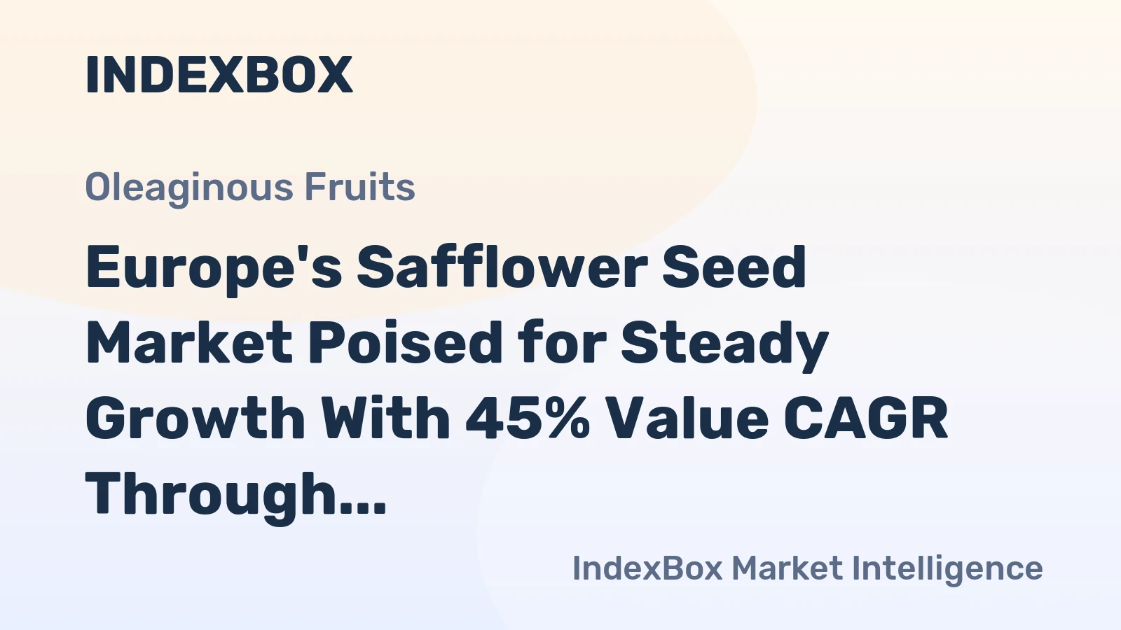 Europe's Safflower Seed Market Poised for Steady Growth With 45% Value CAGR Through 2035