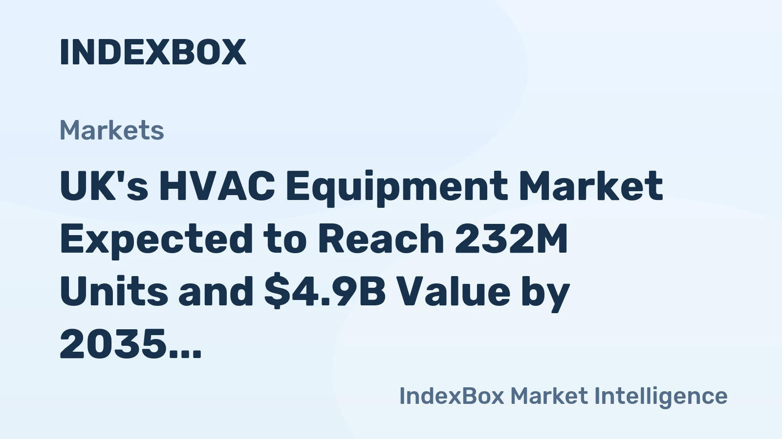 UK's HVAC Equipment Market Expected to Reach 232M Units and $4.9B Value by 2035