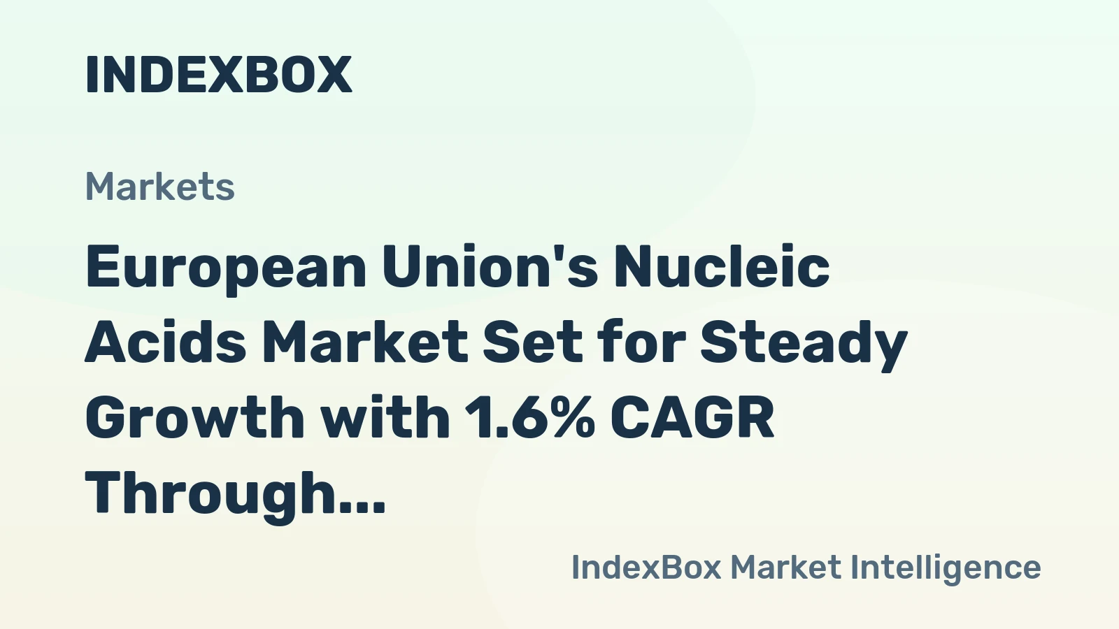 European Union's Nucleic Acids Market Set for Steady Growth with 1.6% CAGR Through 2035