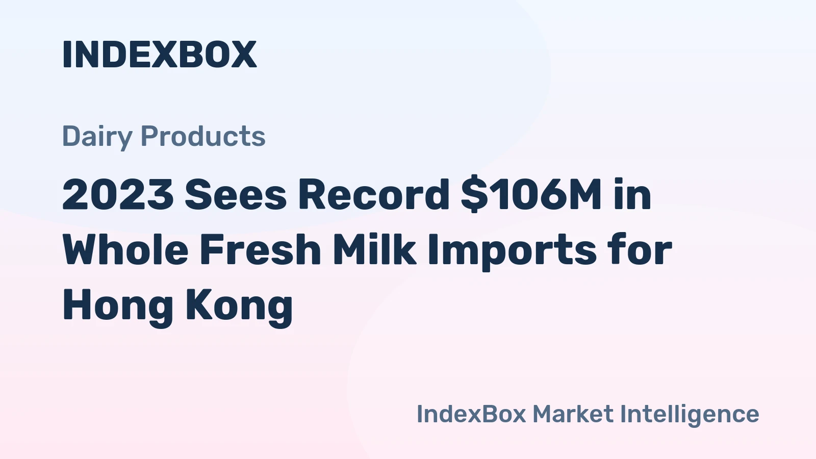 2023 Sees Record $106M in Whole Fresh Milk Imports for Hong Kong