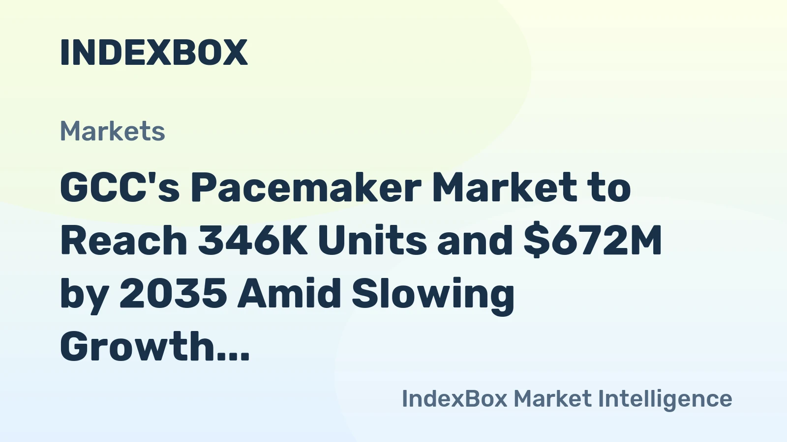 GCC's Pacemaker Market to Reach 346K Units and $672M by 2035 Amid Slowing Growth