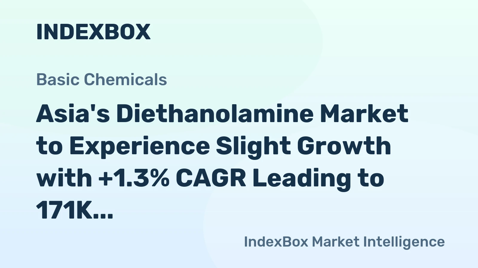 Asia's Diethanolamine Market to Experience Slight Growth with +1.3% CAGR Leading to 171K tons by 2035