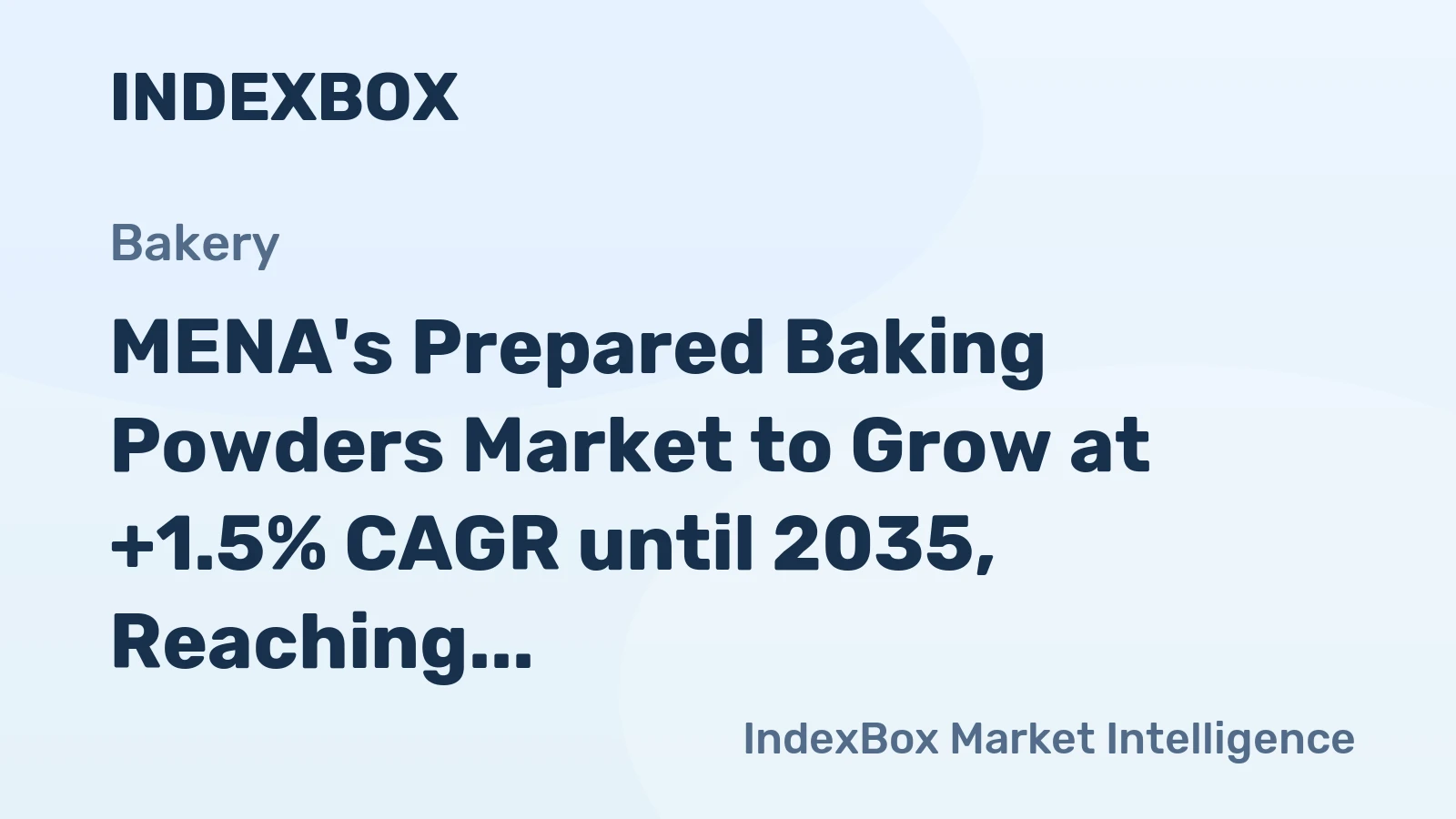 MENA's Prepared Baking Powders Market to Grow at +1.5% CAGR until 2035, Reaching 63K tons