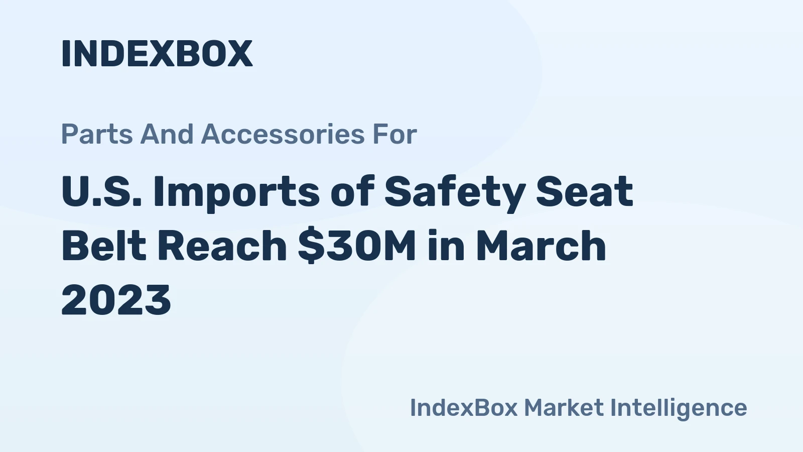 U.S. Imports of Safety Seat Belt Reach $30M in March 2023