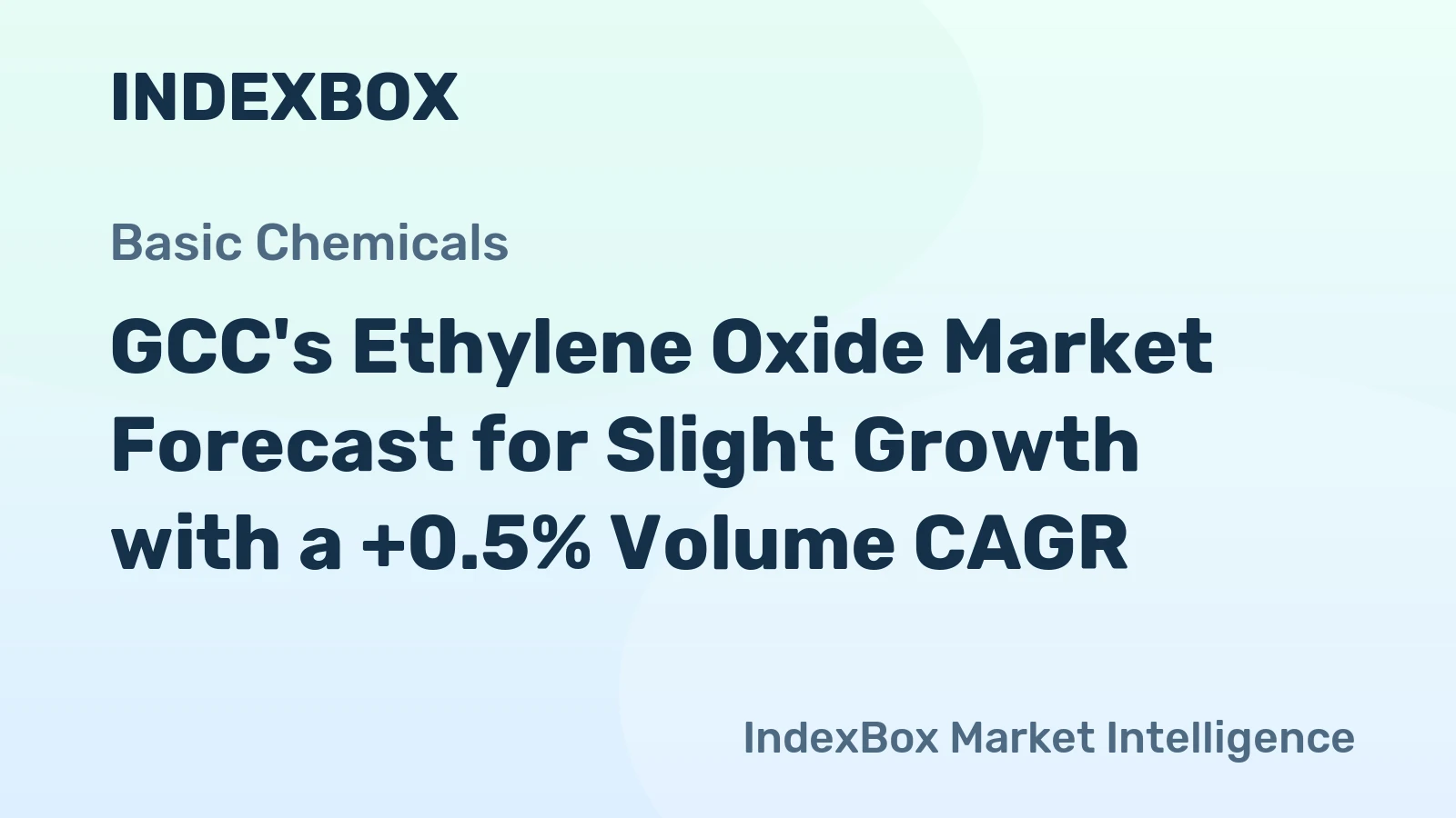 GCC's Ethylene Oxide Market Forecast for Slight Growth with a +0.5% Volume CAGR