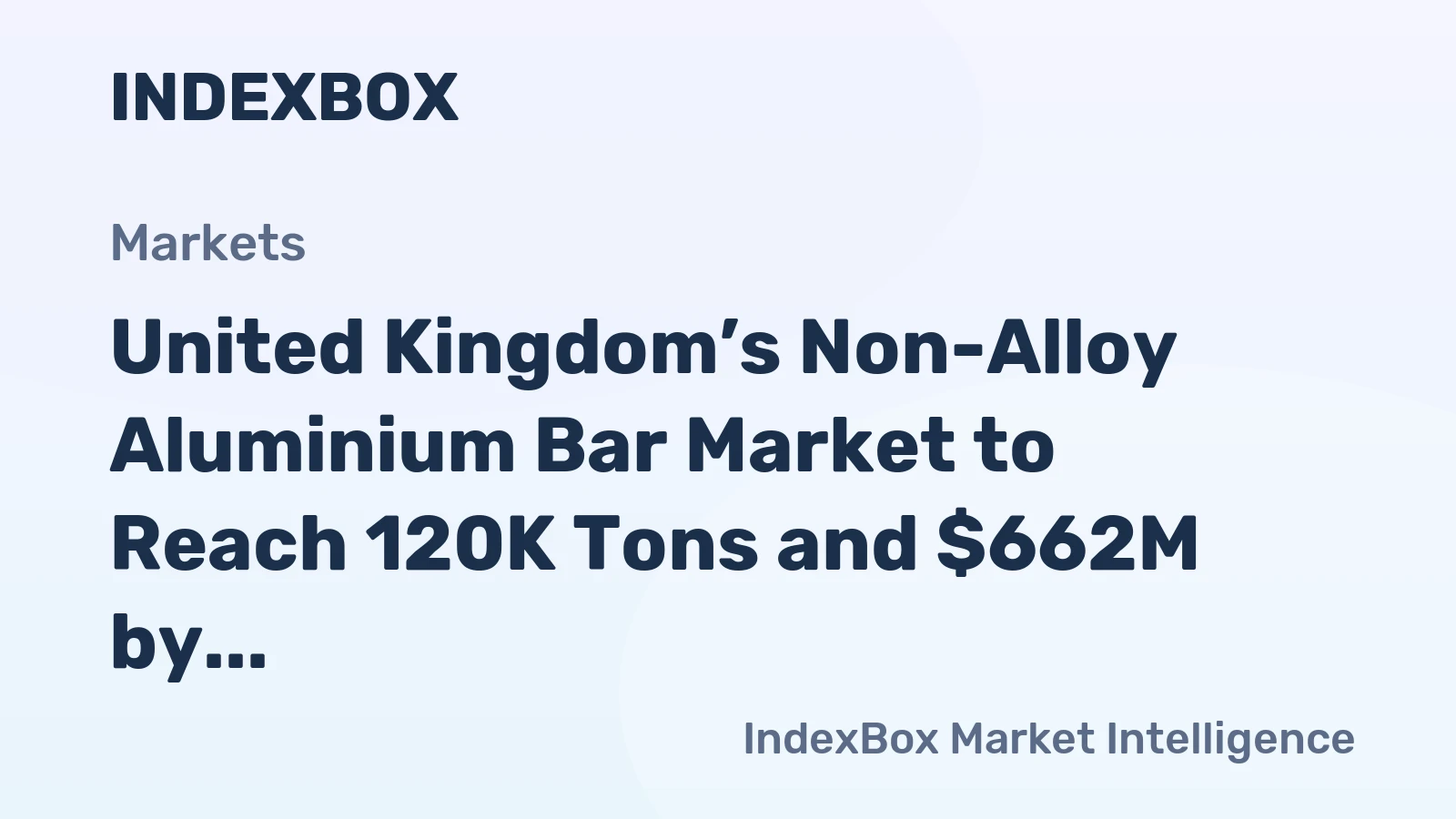 United Kingdom’s Non-Alloy Aluminium Bar Market to Reach 120K Tons and $662M by 2035
