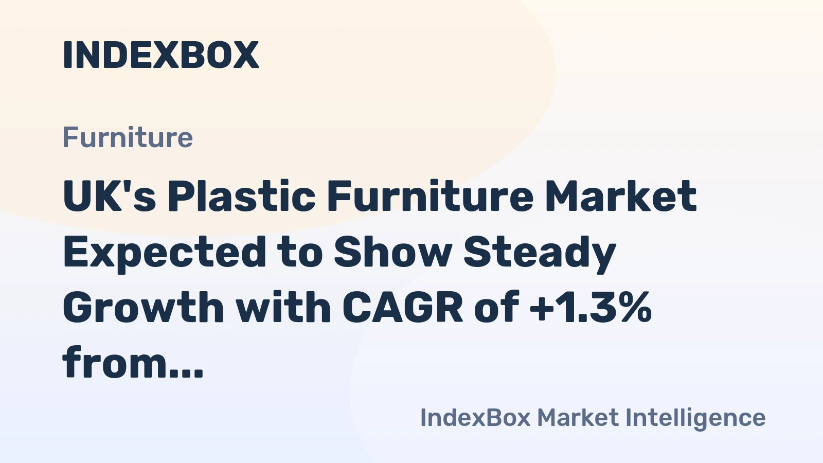 UK's Plastic Furniture Market Expected to Show Steady Growth with CAGR of +1.3% from 2024 to 2035