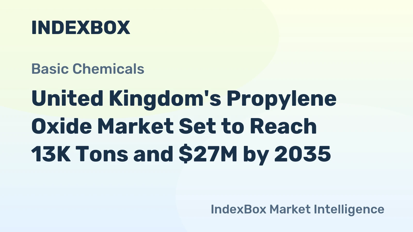 United Kingdom's Propylene Oxide Market Set to Reach 13K Tons and $27M by 2035