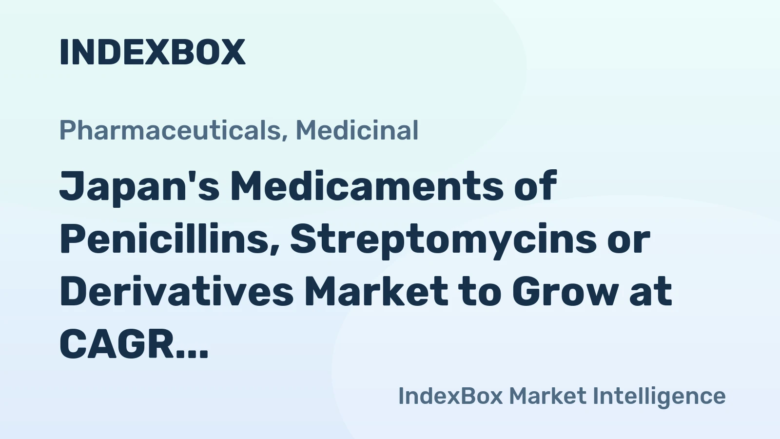 Japan's Medicaments of Penicillins, Streptomycins or Derivatives Market to Grow at CAGR of +2.0% from 2024 to 2035