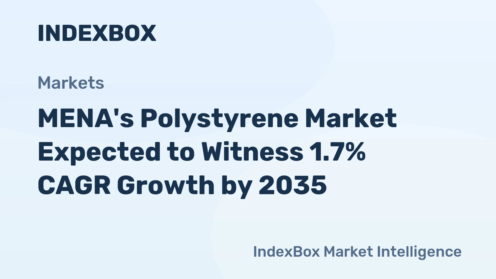 MENA's Polystyrene Market Expected to Witness 1.7% CAGR Growth by 2035