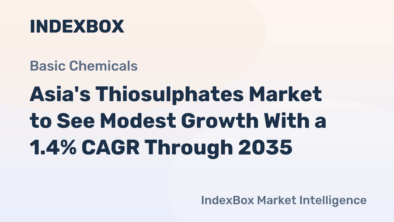 Asia's Thiosulphates Market to See Modest Growth With a 1.4% CAGR Through 2035
