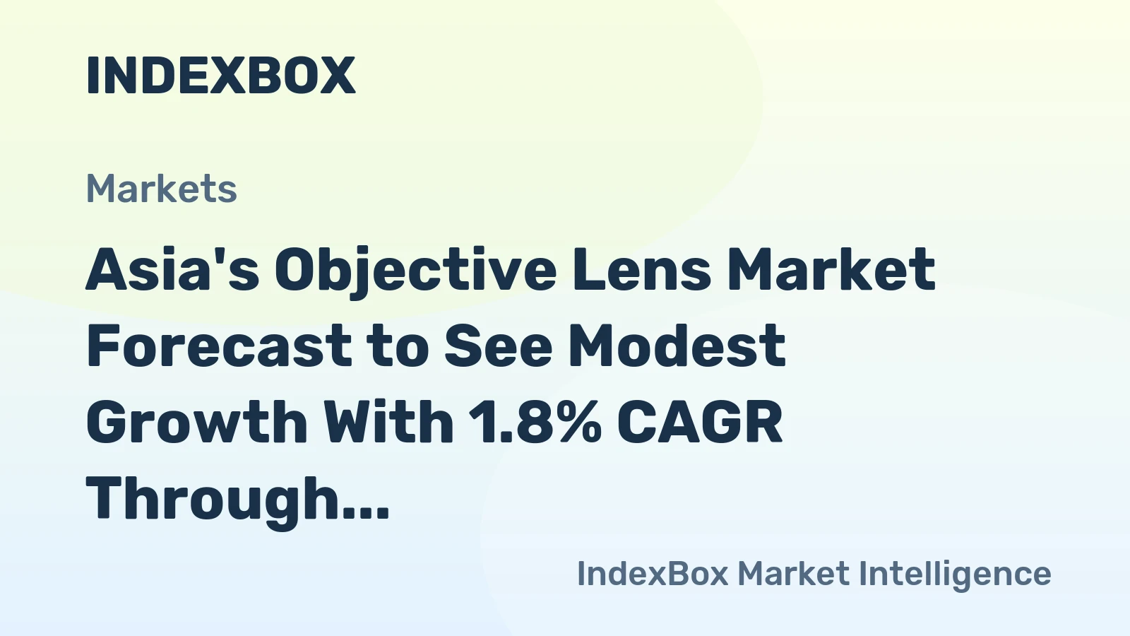 Asia's Objective Lens Market Forecast to See Modest Growth With 1.8% CAGR Through 2035