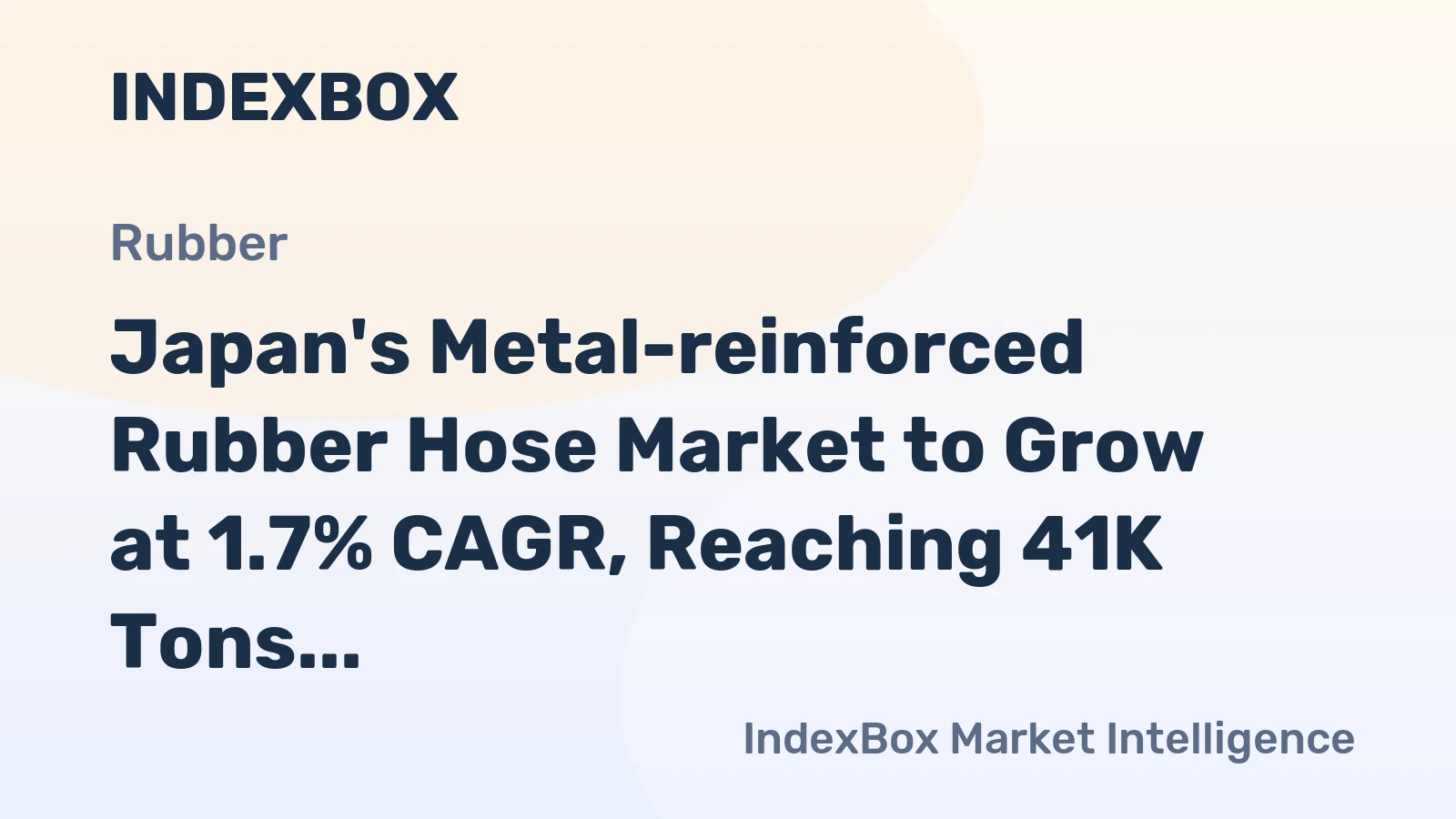 Japan's Metal-reinforced Rubber Hose Market to Grow at 1.7% CAGR, Reaching 41K Tons by 2035