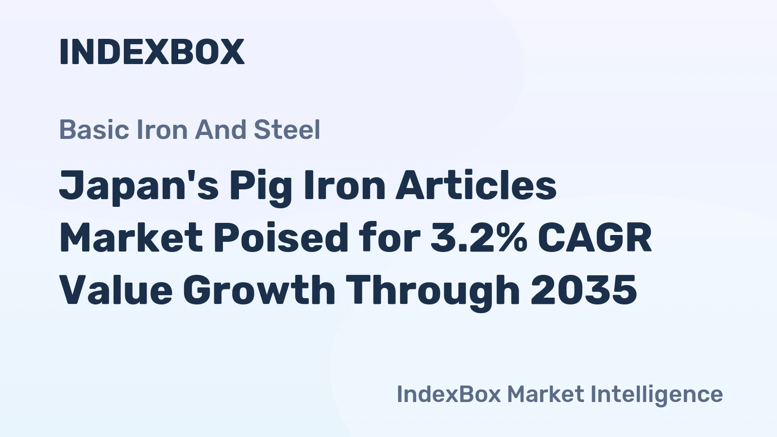 Japan's Pig Iron Articles Market Poised for 3.2% CAGR Value Growth Through 2035