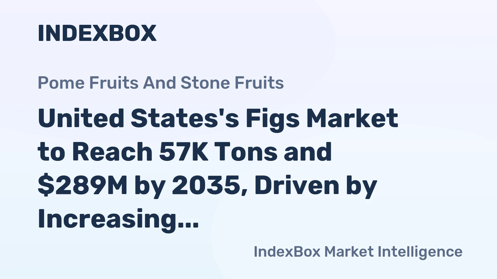 United States's Figs Market to Reach 57K Tons and $289M by 2035, Driven by Increasing Demand