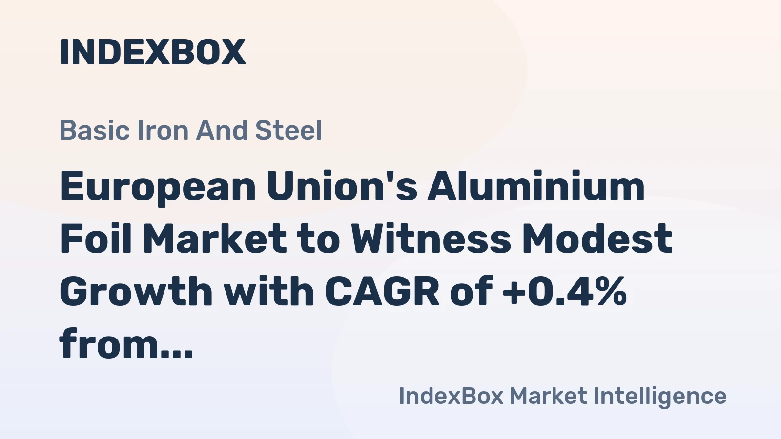 European Union's Aluminium Foil Market to Witness Modest Growth with CAGR of +0.4% from 2024 to 2035