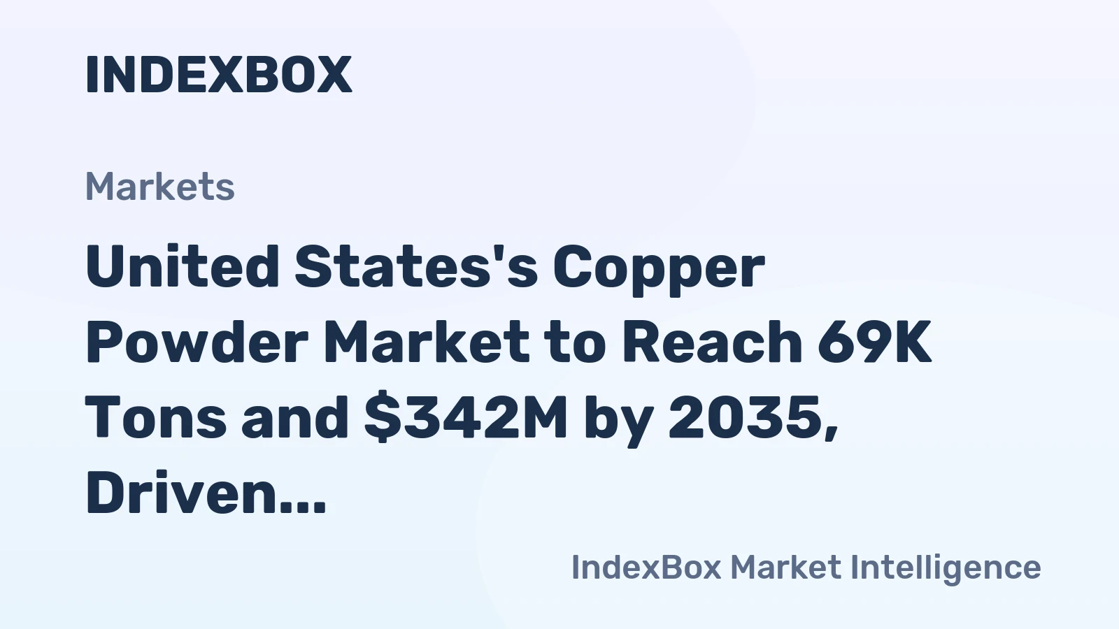 United States's Copper Powder Market to Reach 69K Tons and $342M by 2035, Driven by Rising Demand