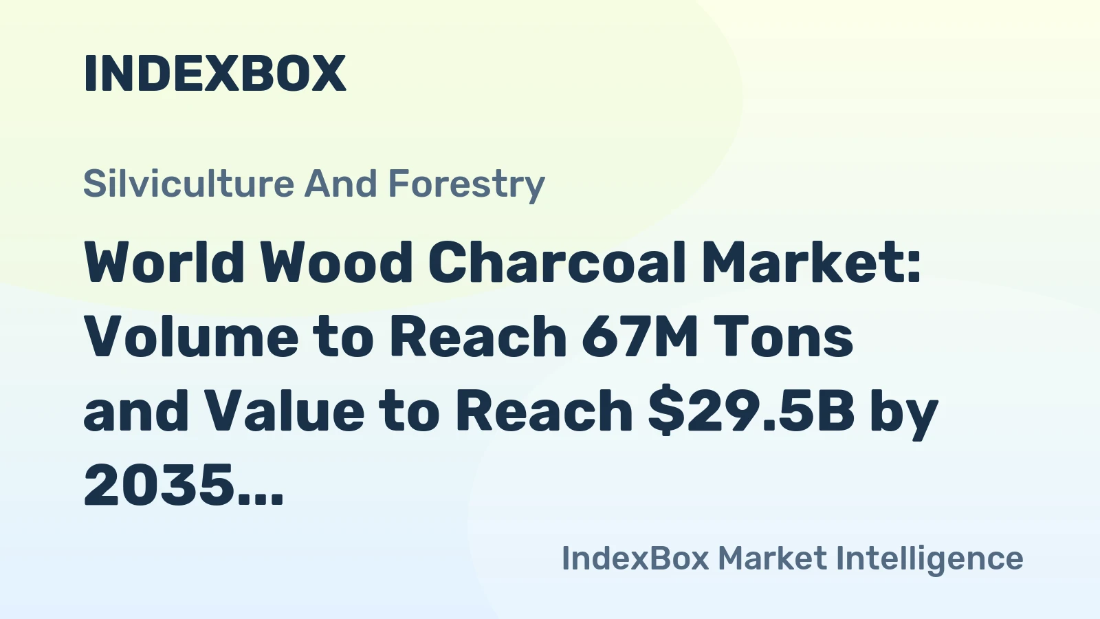 World Wood Charcoal Market: Volume to Reach 67M Tons and Value to Reach $29.5B by 2035