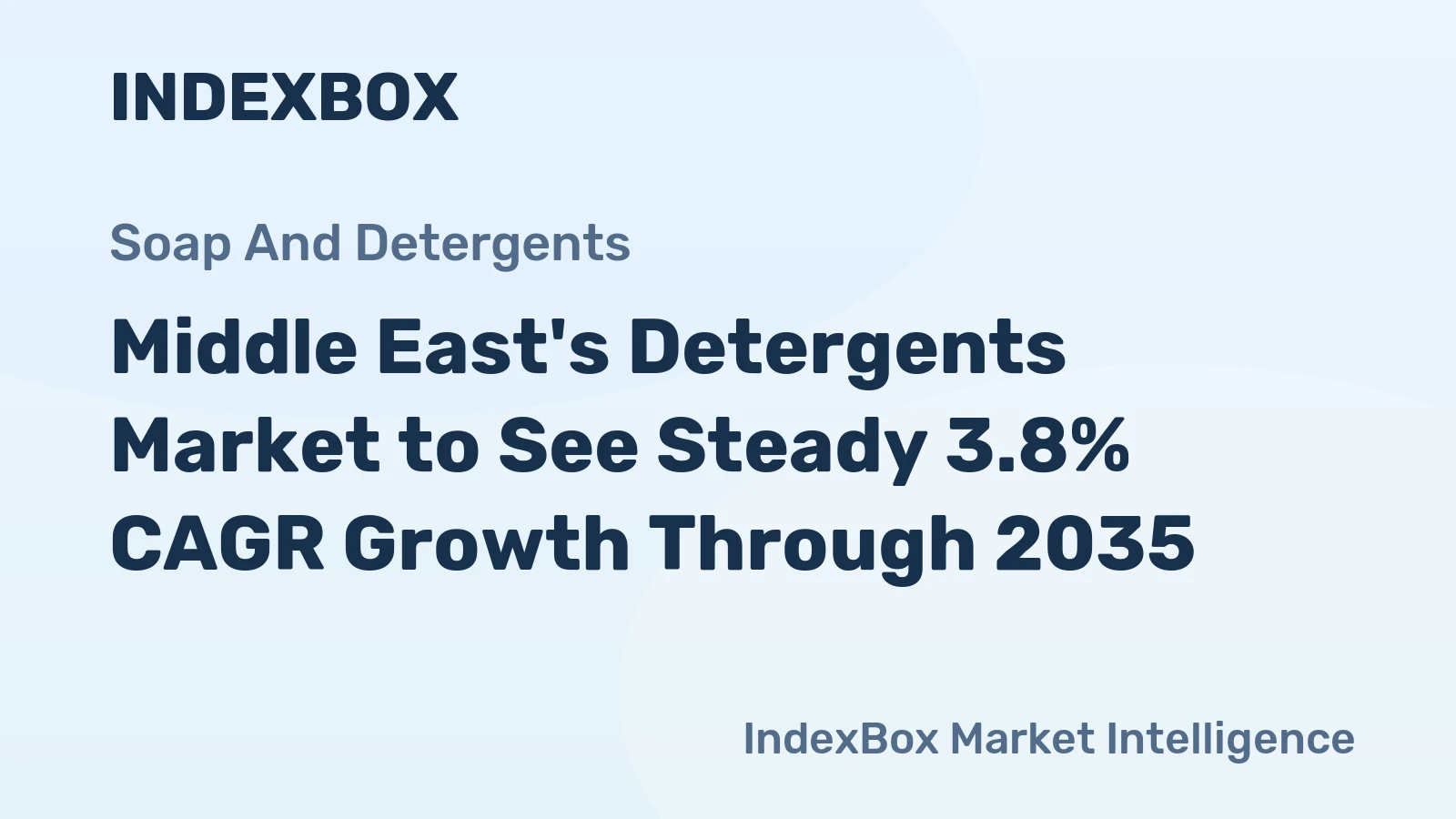 Middle East's Detergents Market to See Steady 3.8% CAGR Growth Through 2035